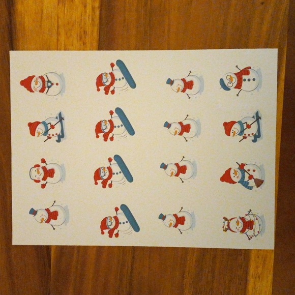 Snowmen Sticker Sheet | Holiday | Snowmen Sticker Sheet 6 Count | Poshmark